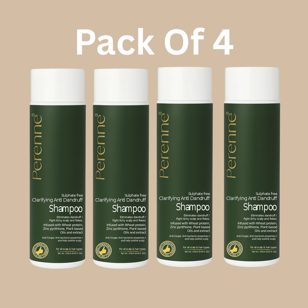 Pack Of 4 Sulphate Free Clarifying Anti Dandruff Shampoo (250ml x 4 ...